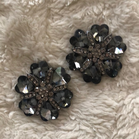 Accessories | 2 Large Black Crystal Buttons | Poshmark